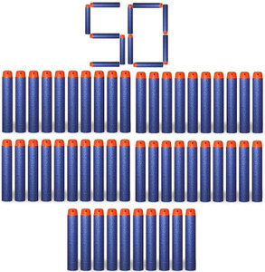 SHOPOWARE 50 Plastic Foam Toy Bullet Dart Bullets for N-Strike Elite ...