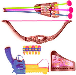 Dynamic Retail Global Gun Toys for Boys With Bullets, Archery Bow ...