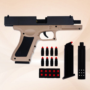 GEX Kids Toy Gun| Soft Bullets Pistol | Pull Back Action Ejecting ...