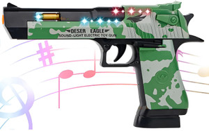 Toyco Police Toy Gun with Lights, Music, Moving Top Loader & Target ...