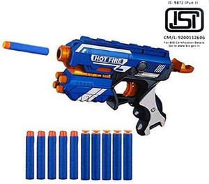 KHYALI Blaze Storm Bullet Toy Gun with 10 Safe Soft Foam Bullets ...