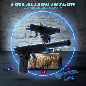 GEX Kids Toy Gun| Soft Bullets Pistol | Pull Back Action Ejecting ...