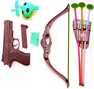 Dynamic Retail Global Gun Toys for Boys With Bullets, Archery Bow ...