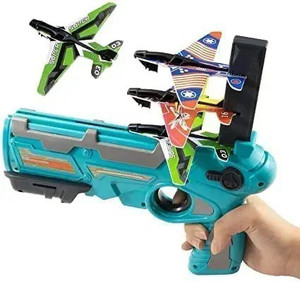 Anushka Toys Flying Airplane Launcher Gun for Kids / Gift Item Guns ...