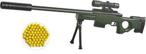IndusBay 31 Inches AWM BB Bullet Toy Gun with 32X Zoom Scope and 100 BB ...