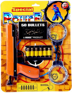 zokato Special Police Gun Set with 50 Bullets and Handcuffs Guns ...