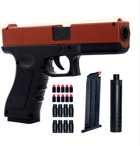 GEX Kids Toy Gun| Soft Bullets Pistol | Pull Back Action Ejecting ...