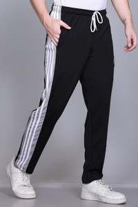 HVBK Striped Men Black Track Pants - Buy HVBK Striped Men Black Track ...