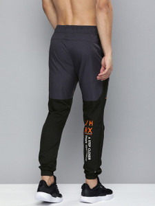 HRX by Hrithik Roshan Colorblock Men Black Track Pants - Buy HRX by ...