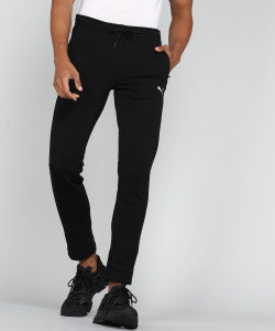PUMA Zippered Sweatpants FL Solid Men Black Track Pants - Buy PUMA ...