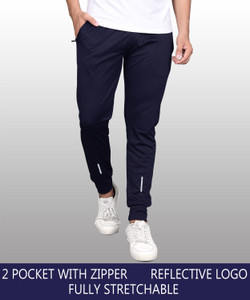 FOXTER Solid Men Blue Track Pants - Buy FOXTER Solid Men Blue Track ...