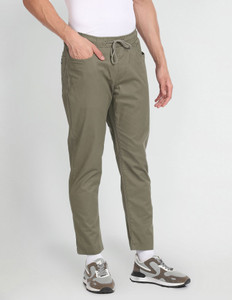 FLYING MACHINE Solid Men Green Track Pants - Buy FLYING MACHINE Solid ...