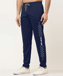 Foxter Printed Men Blue Track Pants - Buy Foxter Printed Men Blue Track ...