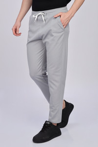FOXTER Solid Men Silver Track Pants - Buy FOXTER Solid Men Silver Track ...