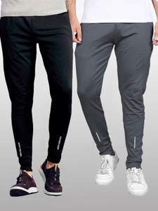 Selvia Solid Men Black, Grey Track Pants - Buy Selvia Solid Men Black ...