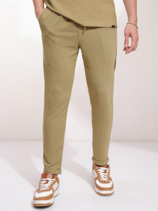 HIGHLANDER Popcorn Structured Solid Men Beige Track Pants - Buy ...