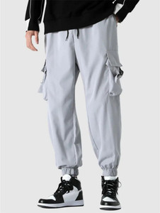 FLYNOFF Solid Men Silver Track Pants - Buy FLYNOFF Solid Men Silver ...