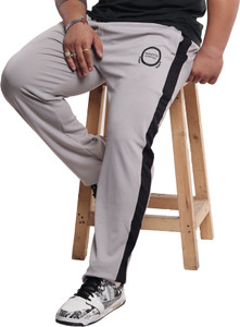 HoC Solid Men Silver Track Pants - Buy HoC Solid Men Silver Track Pants ...