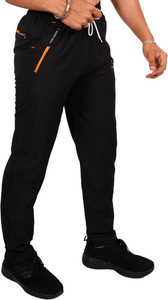 ONE TRACKFIT Solid Men Black Track Pants - Buy ONE TRACKFIT Solid Men ...