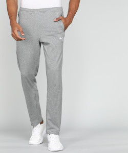 PUMA Zippered Jersey Sweatpants Solid Men Grey Track Pants - Buy PUMA ...