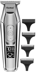 Kemei LCD Display Hair Trimmer Trimmer 90 min Runtime 3 Length Settings ...