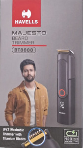 HAVELLS BEARD TRIMMER BT8888 Fully Waterproof Trimmer 120 min Runtime ...