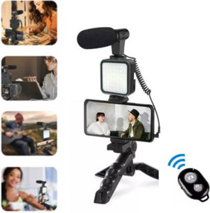 GUGGU ZED_1022_Video Vlogger Kit Microphone LED Fill Light Tripod for ...