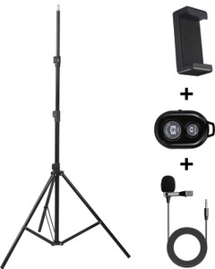 WRADER 9 Feet Metal Tripod Stand Combo Tripod for Video Recording and ...
