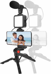 Mobtude Vlogging Kit Youtuber Accessories for Mobile with Light ...