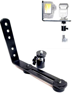 SHOPEE Dual L Shape Camera Flash Bracket, Metal Aluminum Alloy Dual L ...