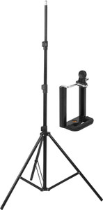 WRADER Metal Tripod Stand 9 Feet Tripod with Clip for Mobile for ...