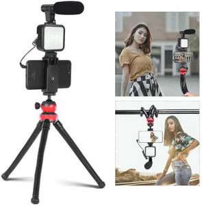 TECHGEAR Video Shooting Set with Shotgun Mic with Cover, LED Light ...