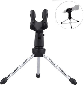 BUFONA Universal Adjustable Desk Microphone Stand Tripod Mobile Desktop ...