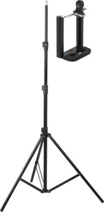 WRADER 9 Feet Stand with Mobile Holder Clip for Mobile Video Recording ...