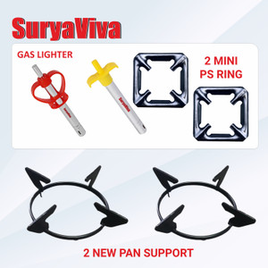 SURYAVIVA Pan Stand Combo(Lighter+mini ps ring) Gas Stove Burner ...