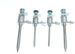 ADDLER Laparoscopy Blunt Tip TROCAR 5mm And 10mm SET OF 4pcs Trocar ...