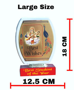 Super Collection Wooden Momento Best Student of The Year Trophy (Large ...