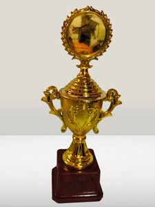 Afiya International Metallic Fiber Maroon Base Golden Winning Trophy ...