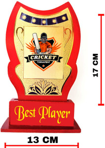 Super Collection Wooden Chand Momento Best Player, Cricket Small Size ...