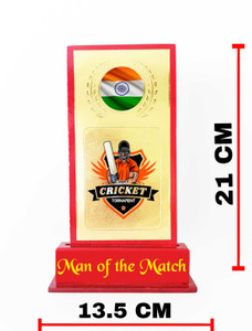 Super Collection Wooden Momento Man of The Match, Cricket Medium Size ...