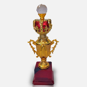 BAREEZÉ PURE Trophy diamond Metallic Fiber Gold Award Cup 10.5 inch ...