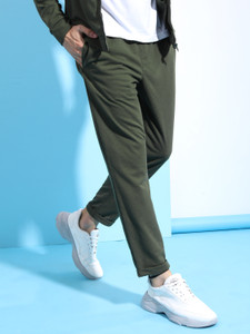 HIGHLANDER Popcorn Structured Solid Men Green Track Pants - Buy ...