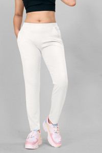SWIFFIN Regular Fit Women White Trousers - Buy SWIFFIN Regular Fit ...
