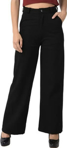 ZAPRA FASHION Regular Fit Women Black Trousers - Buy ZAPRA FASHION ...