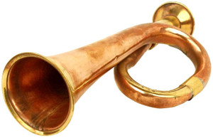 Denique Pure Brass/Copper Bugle Best Gifts Kids Real Baby Bugle 6 Inch ...