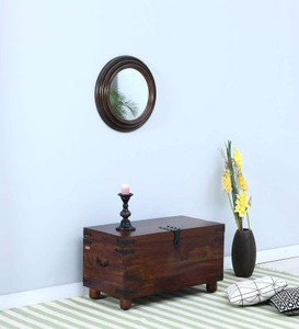 Woodmistary Rectangular Solid Sheesham Wooden Trunk Box / Sandook for ...