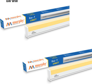 MURPHY LED 6W BATTEN T-5 (1 feet) (Warm White , pack of 2) Straight ...