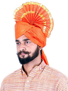 Maharashtrian Pheta Self Design Pagri Price in India - Buy ...