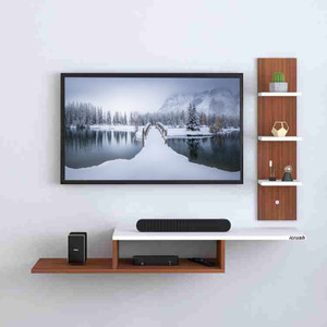 icrush New Z Shape TV Unit with Shelves for Display Upto 32-50 Inches ...