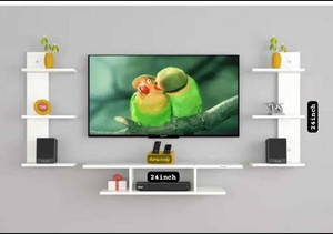 Aariwoody Futuristic Carving Engineered Wood TV Entertainment Unit ...